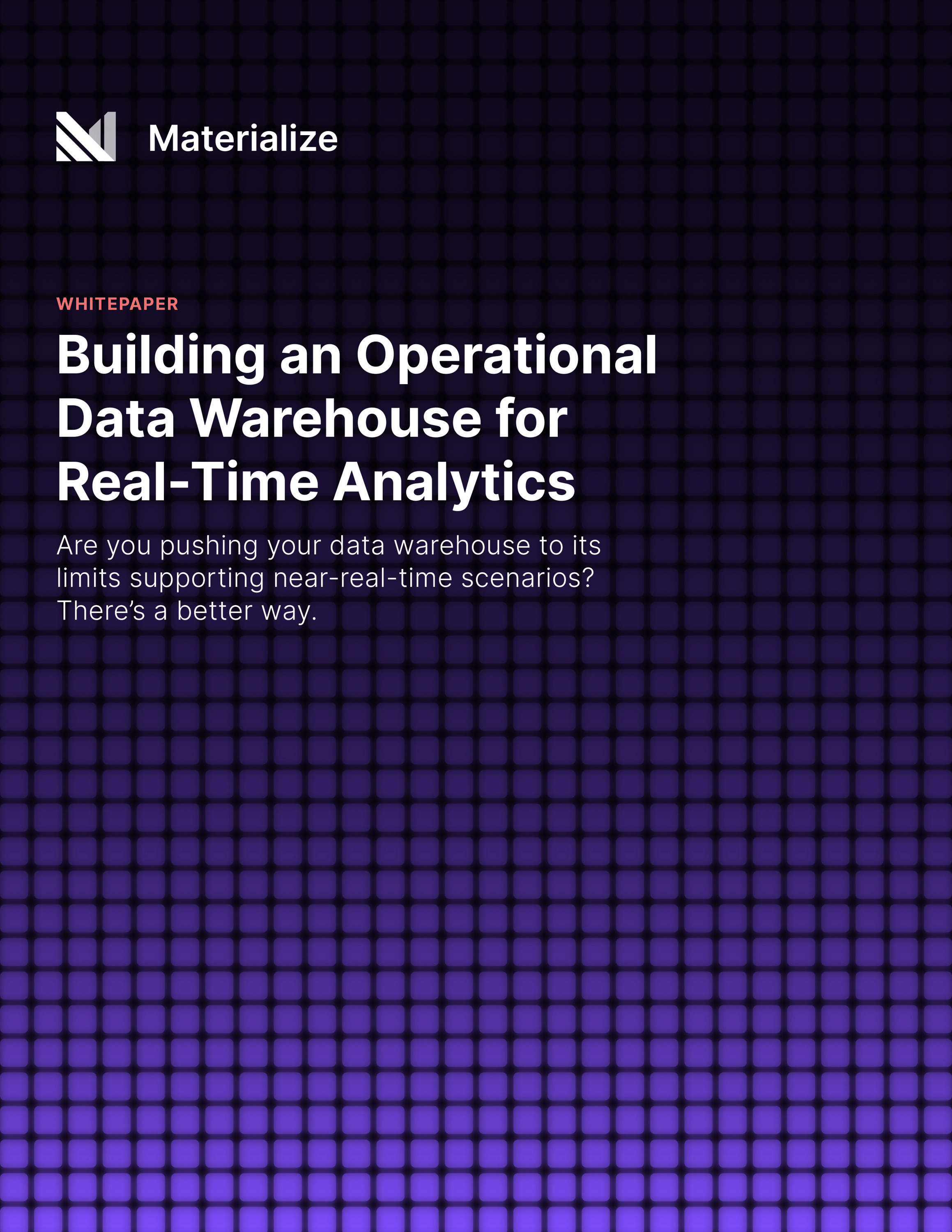 Guide: Building an Operational Data Warehouse for Real-Time Analytics